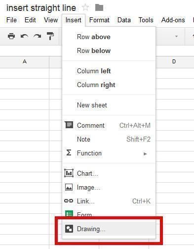 How To Draw A Straight Line In Google Sheets